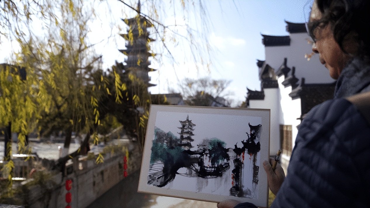 The huge painting [Jiading] was unveiled at the Planning Exhibition ...