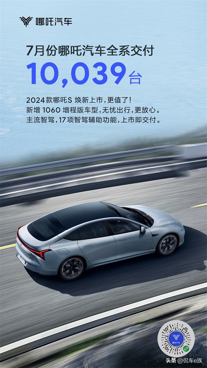 The latest sales are released, Nezha Automobile will deliver 10,039 ...