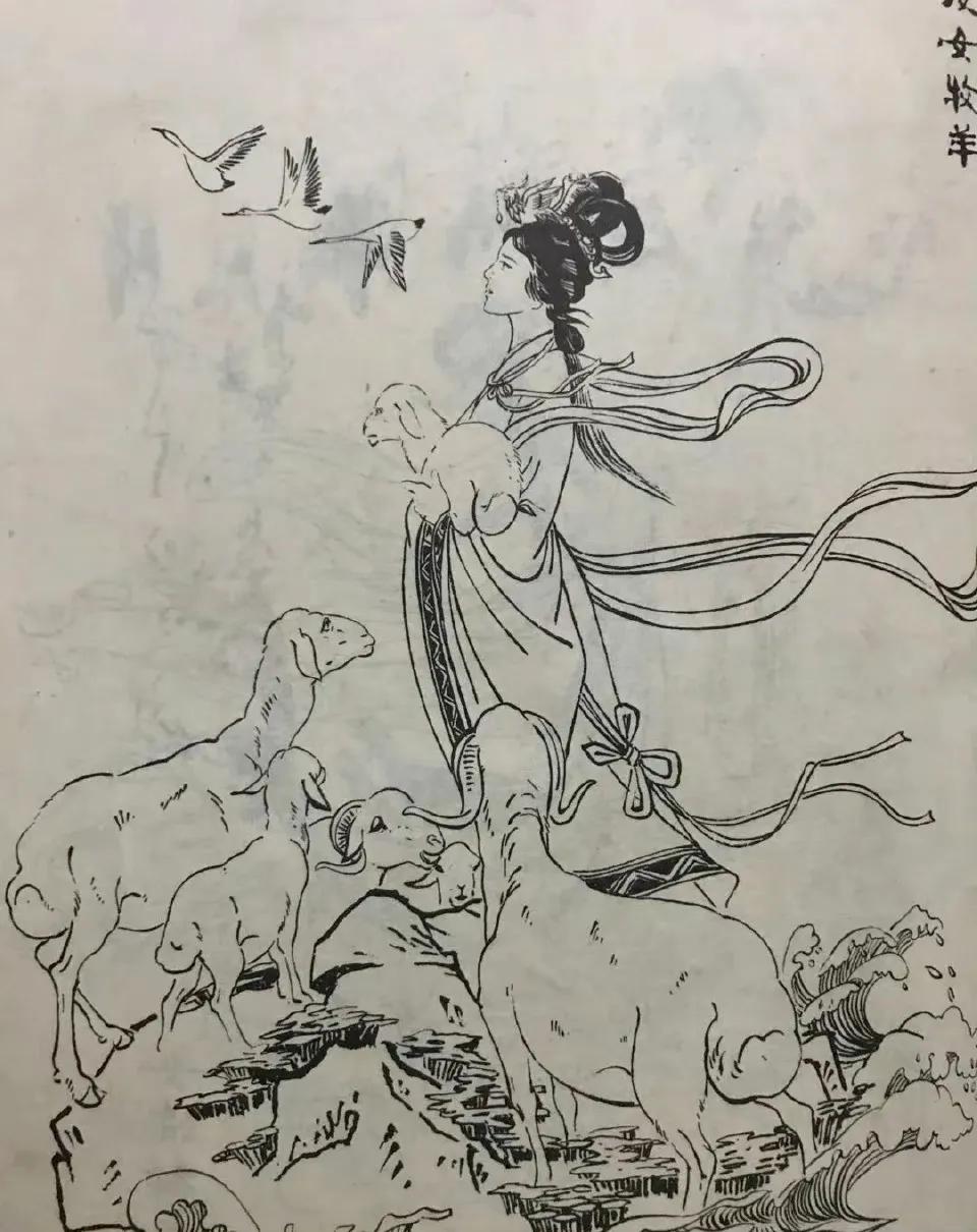 [The young ladies in traditional Chinese line drawing works... ] - iNEWS