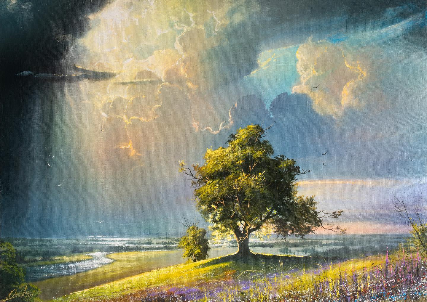 fine!"Master of Light and Shadow" Victor's acrylic landscape paintings ...