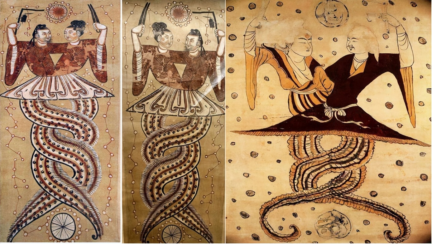 Fuxi Nuwa, with a snake tail, brother and sister copulate, what does ...