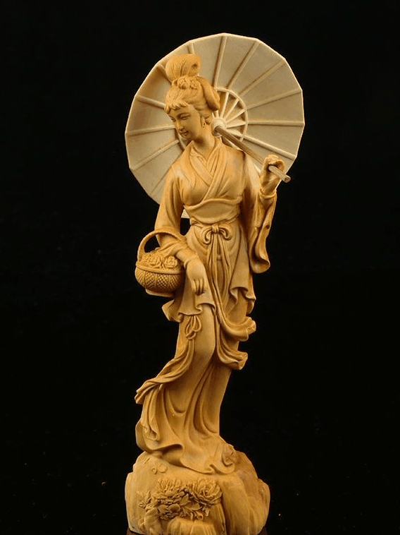 Woman woodcarving portrait, lady outing, handmade woodcarving carving ...