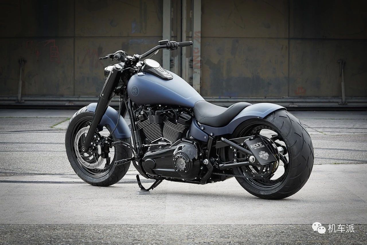 Matte Blue Fat Harley Fat Boy Refit Appreciation - iMedia