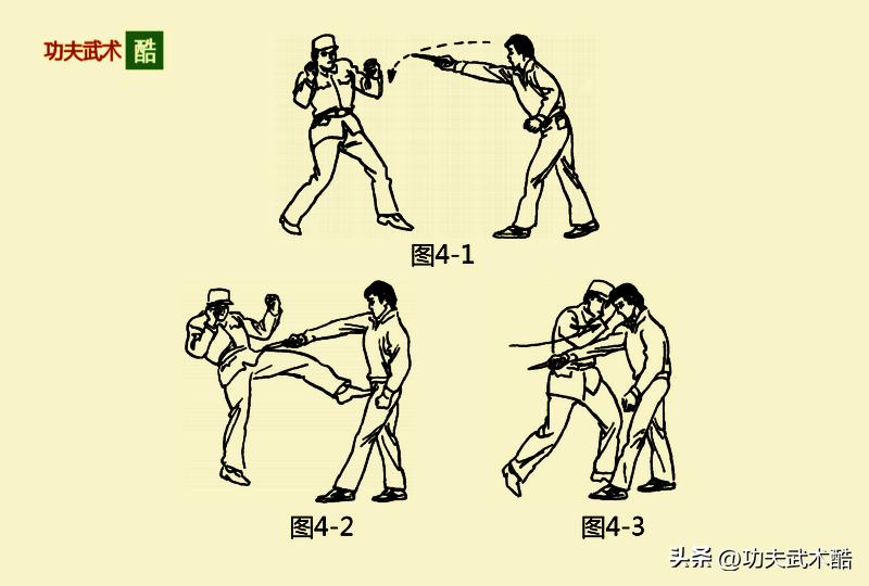 The defensive counterattack against the attack with a dagger, the ...