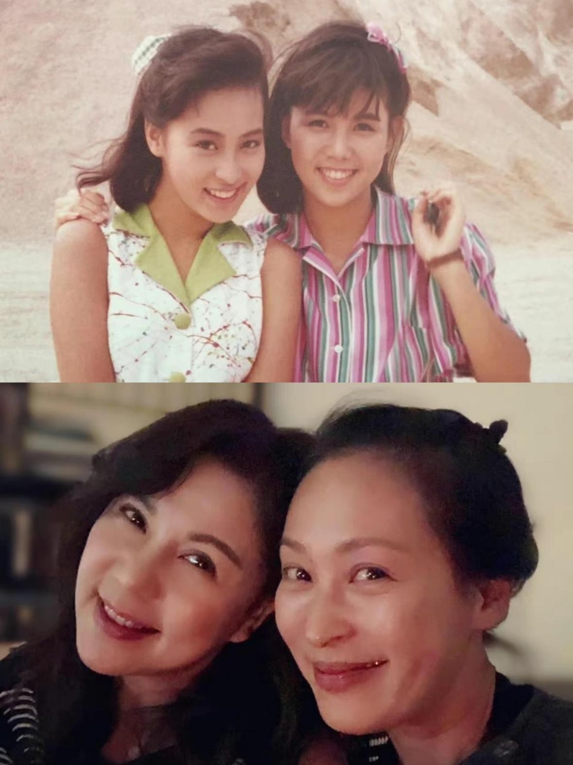 54-year-old Liu Meijuan took a photo with her friend, her skin is firm ...