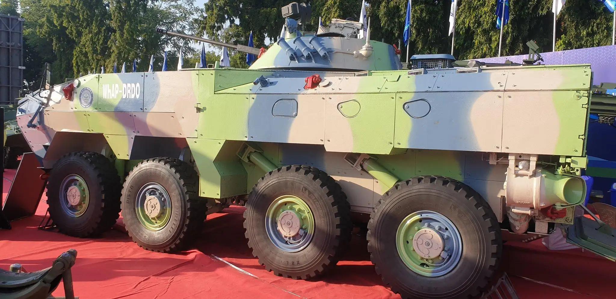 India showcased new wheeled combat vehicles, Russian-made turrets for ...