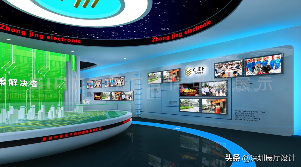 What are the parts of the enterprise exhibition hall design? - iNEWS