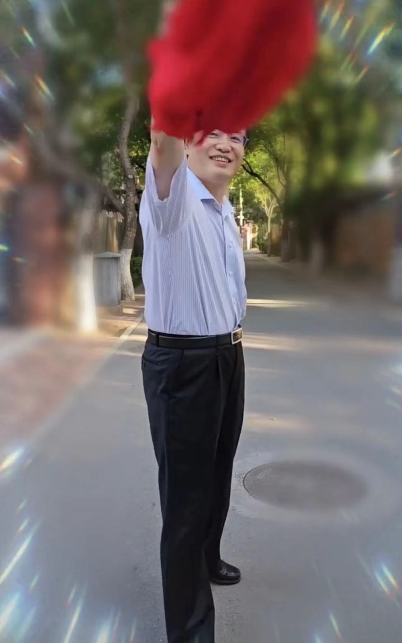 Yu Wenhua and her husband Han Xiu love each other! The man is fat and ...