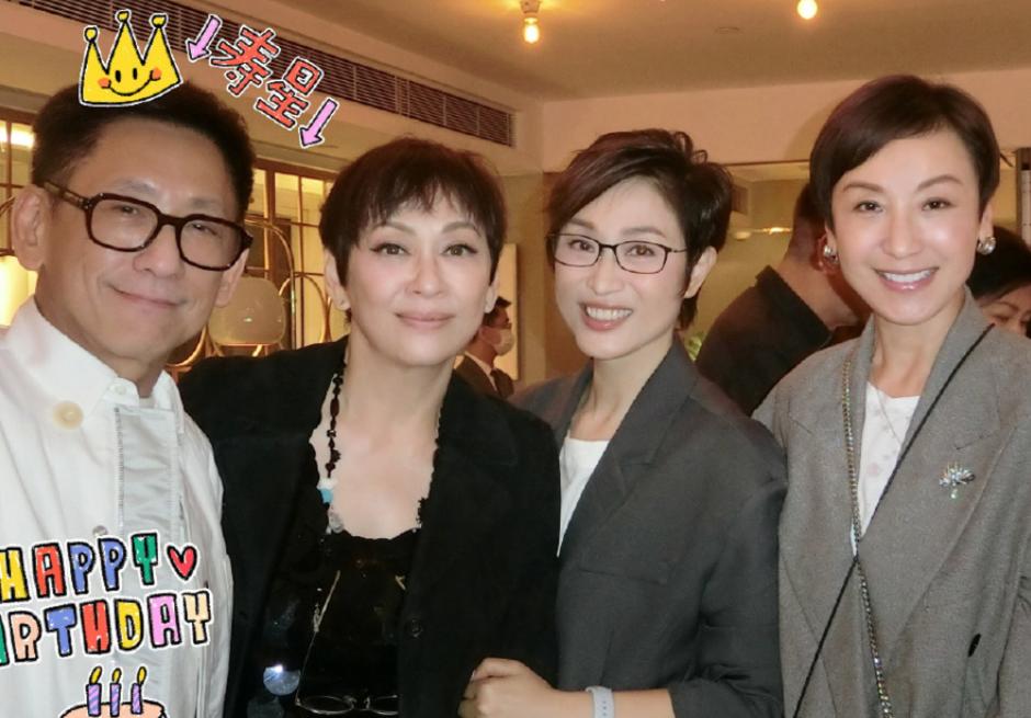 Anita Mui's bosom friend's birthday party was very crowded, with Chen ...