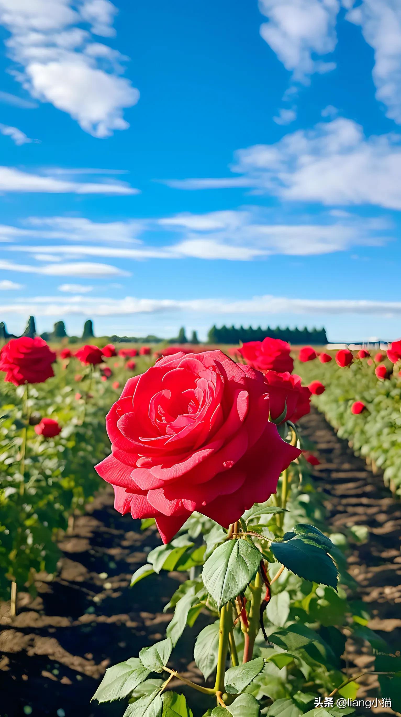 beautiful rose flower field - iNEWS