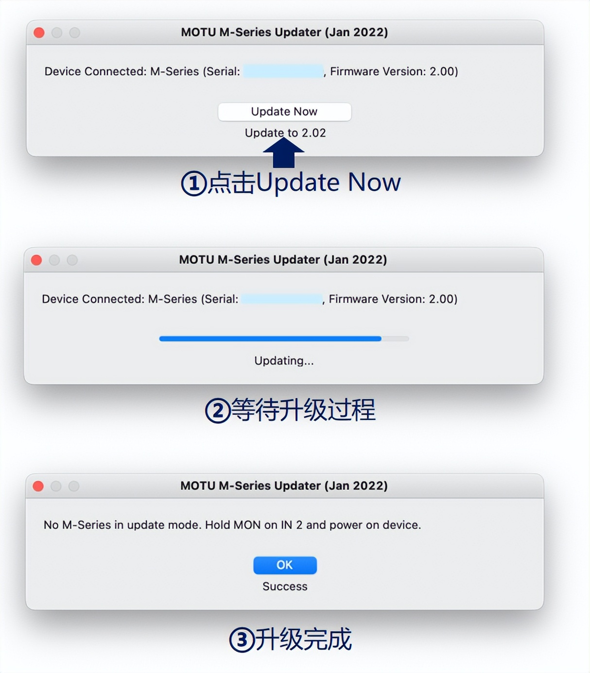 MOTU M2 audio interface firmware upgrade process - iMedia