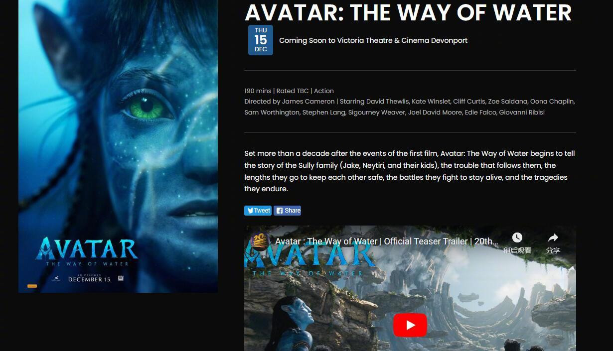 'Avatar 2' opens in North America on December 16 with a 190-minute film ...