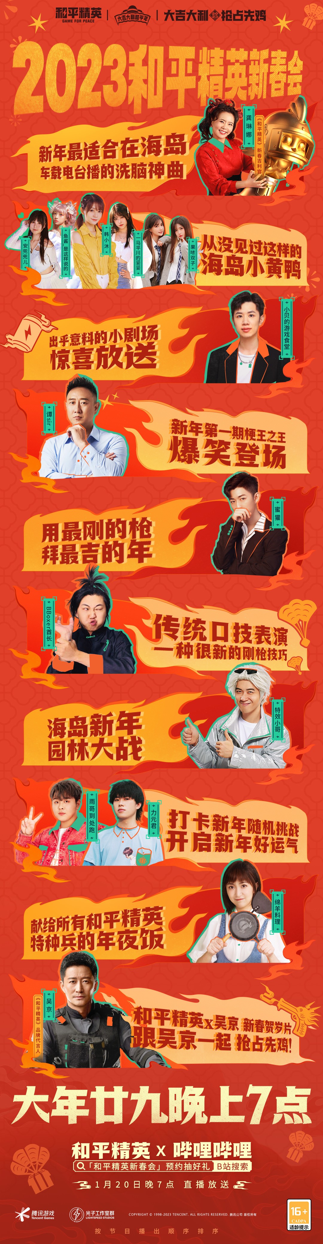 [Peace Elite] In the first game of the new year, Wu Jing brings his new ...