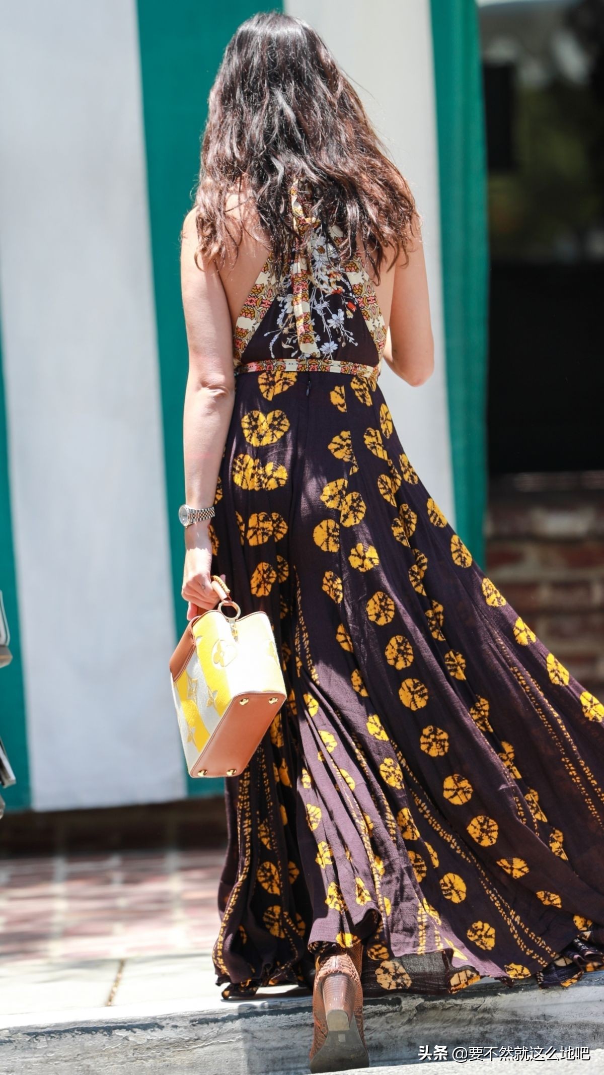 Aisha Gonzalez, street style photo with off-shoulder dress, strong aura ...