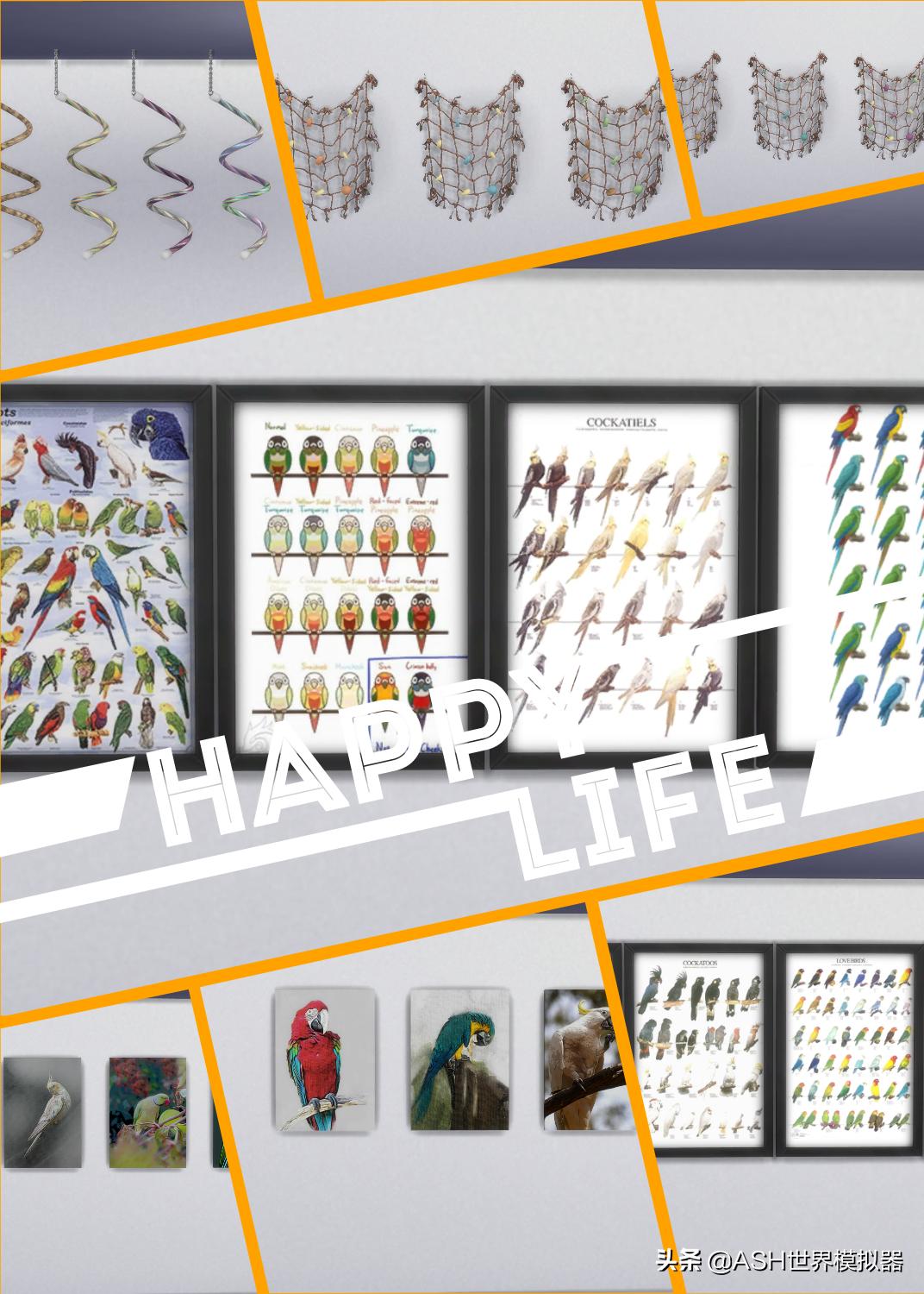 The Sims 4. Third Party CC Pack (Parrot Staff. Bird Pet Kit / Parrot ...