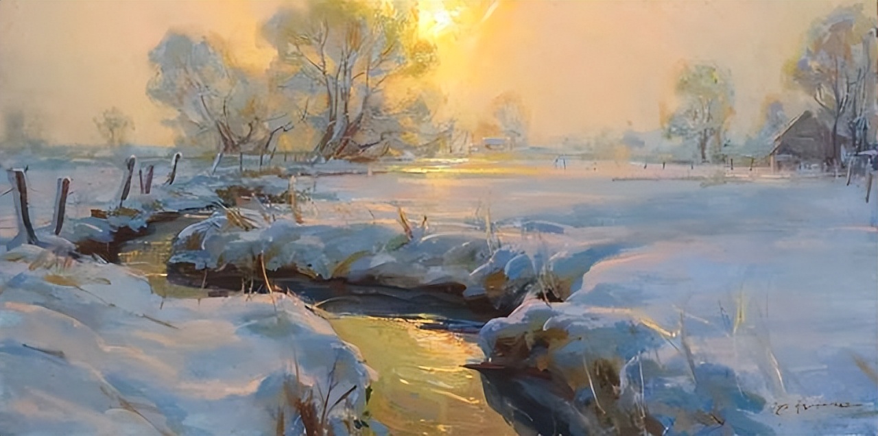 The oil painting landscape of American painter Daniel F.Gerhartz is so ...