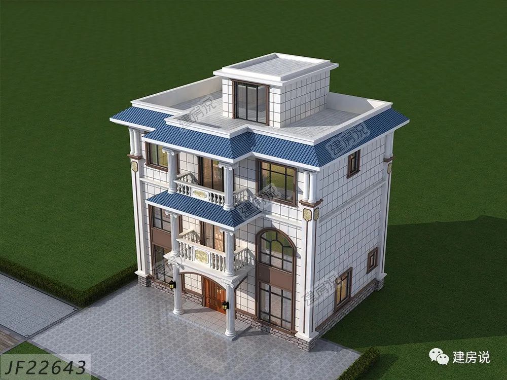 Three-storey European-style villa, covering an area of 93 square meters ...