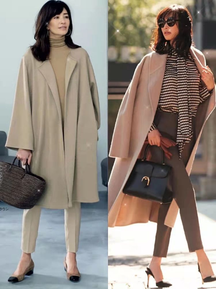 Knitted sweater + cigarette pants = a must-have combination for autumn ...