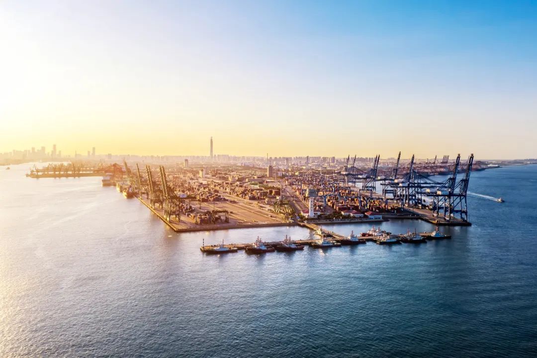 Which of the four major port groups around the Bohai Sea is the ...