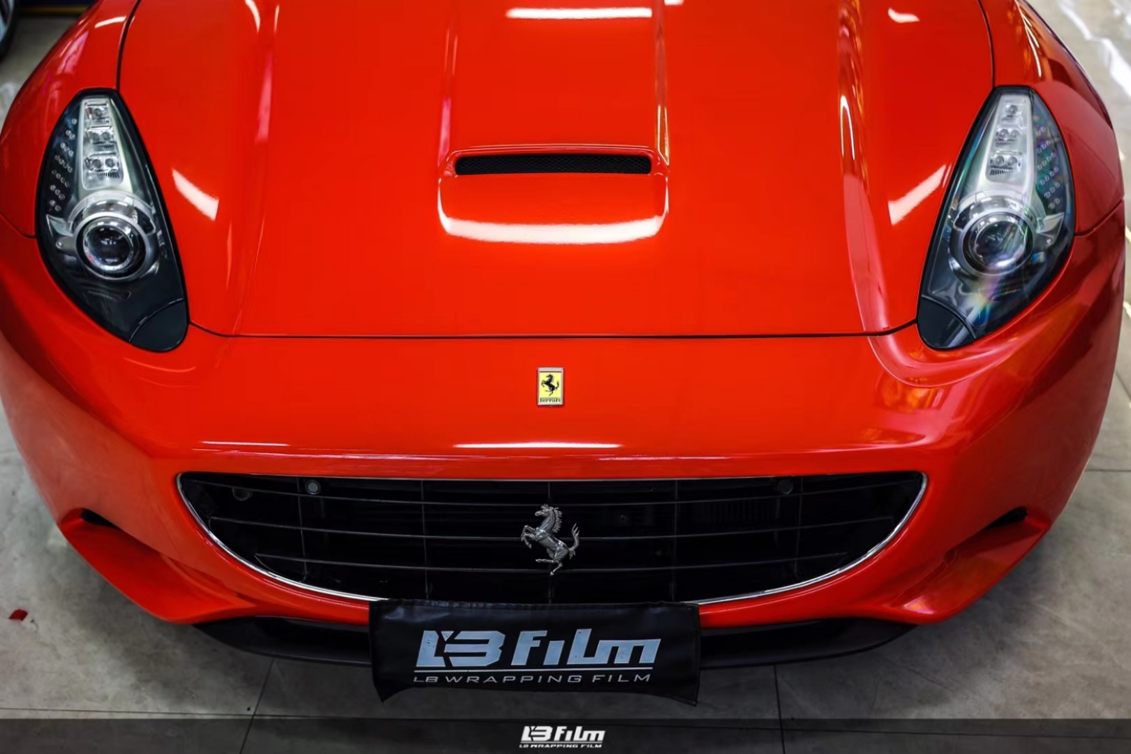 Ferrari California LBFILM color changing film highlights Ferrari red ...