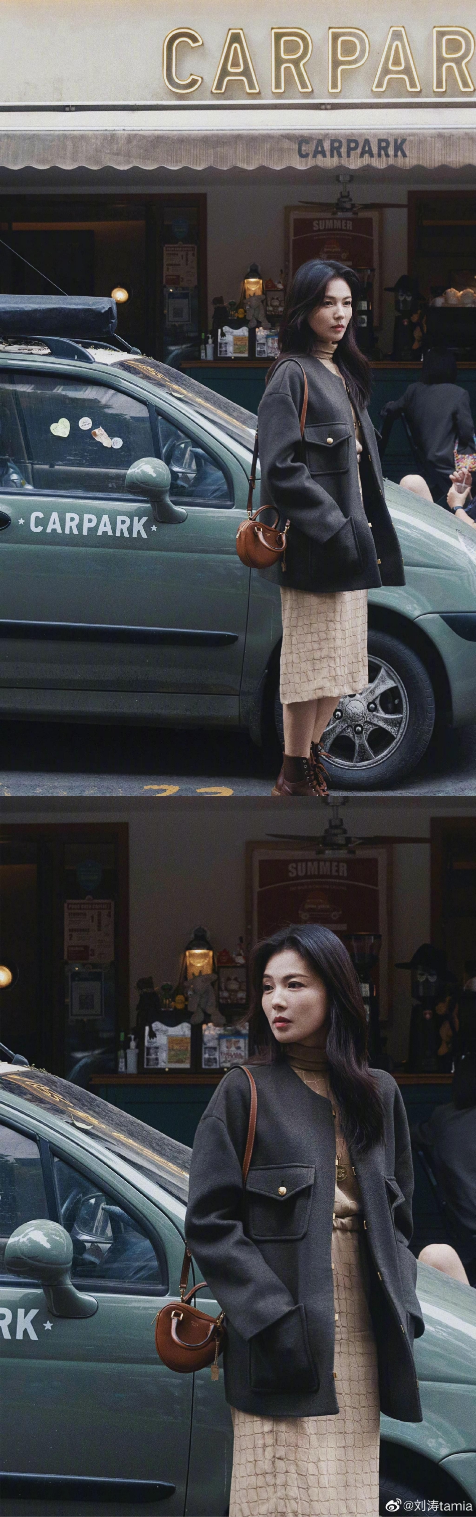 Liu Tao posted beautiful travel photos, the suits and trousers are ...