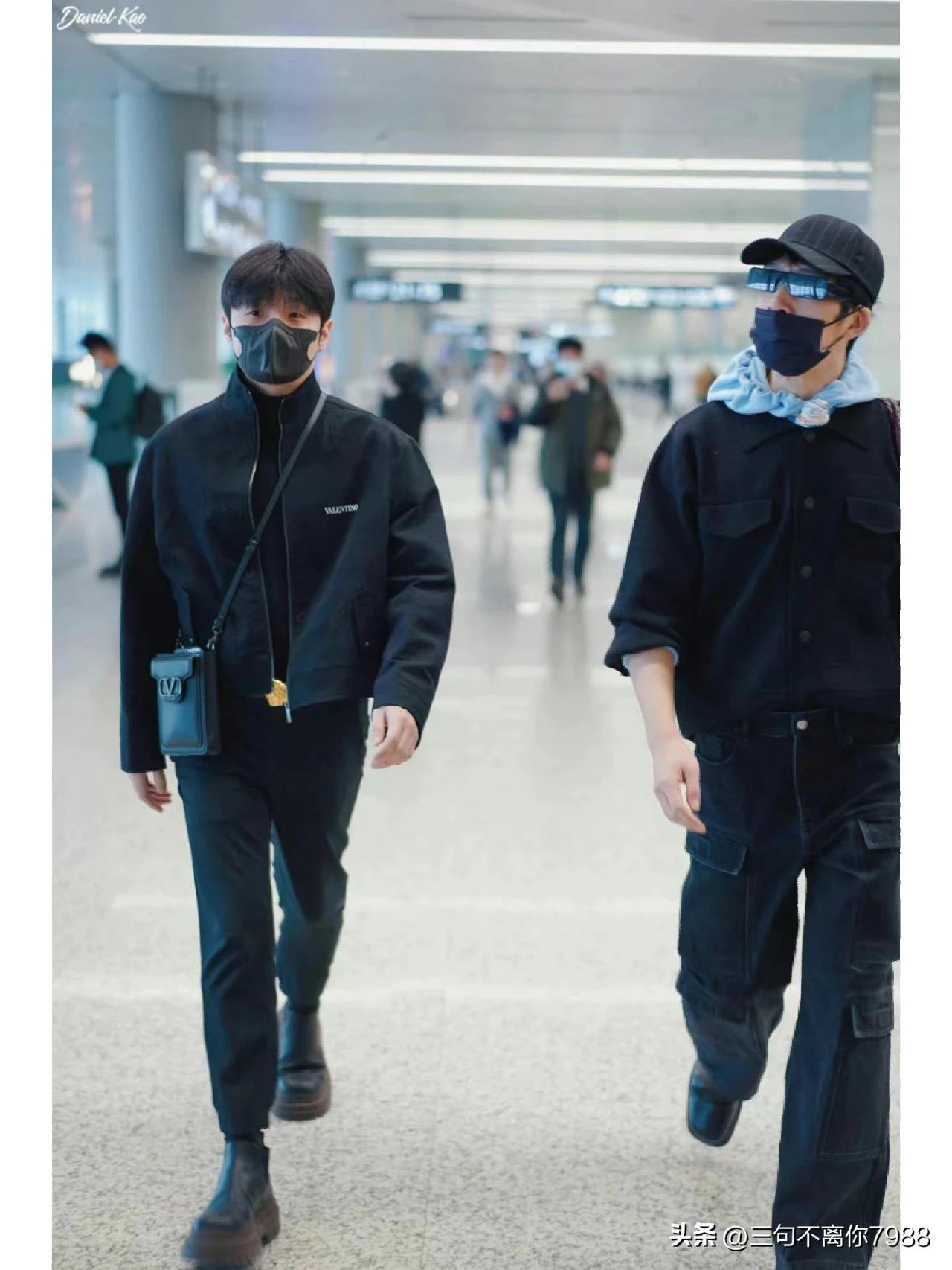 Jing Boran and Li Ronghao in the same frame at the airport, this BV ...