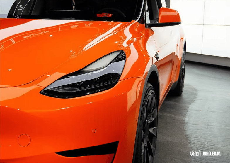 Tesla Eber Color Change Film PET Crystal Flame Orange, a color full of ...