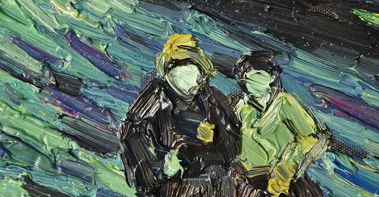 How to describe the overall composition of Van Gogh's painting "Starry ...