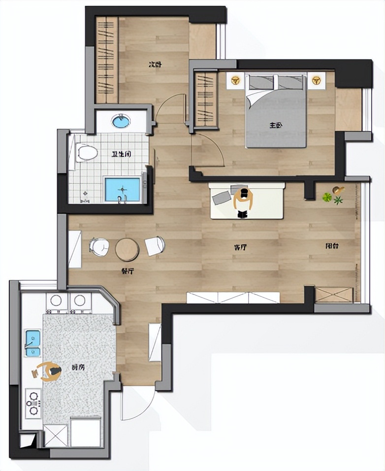 I really like the feeling of the log wind. The 73 square meters are ...