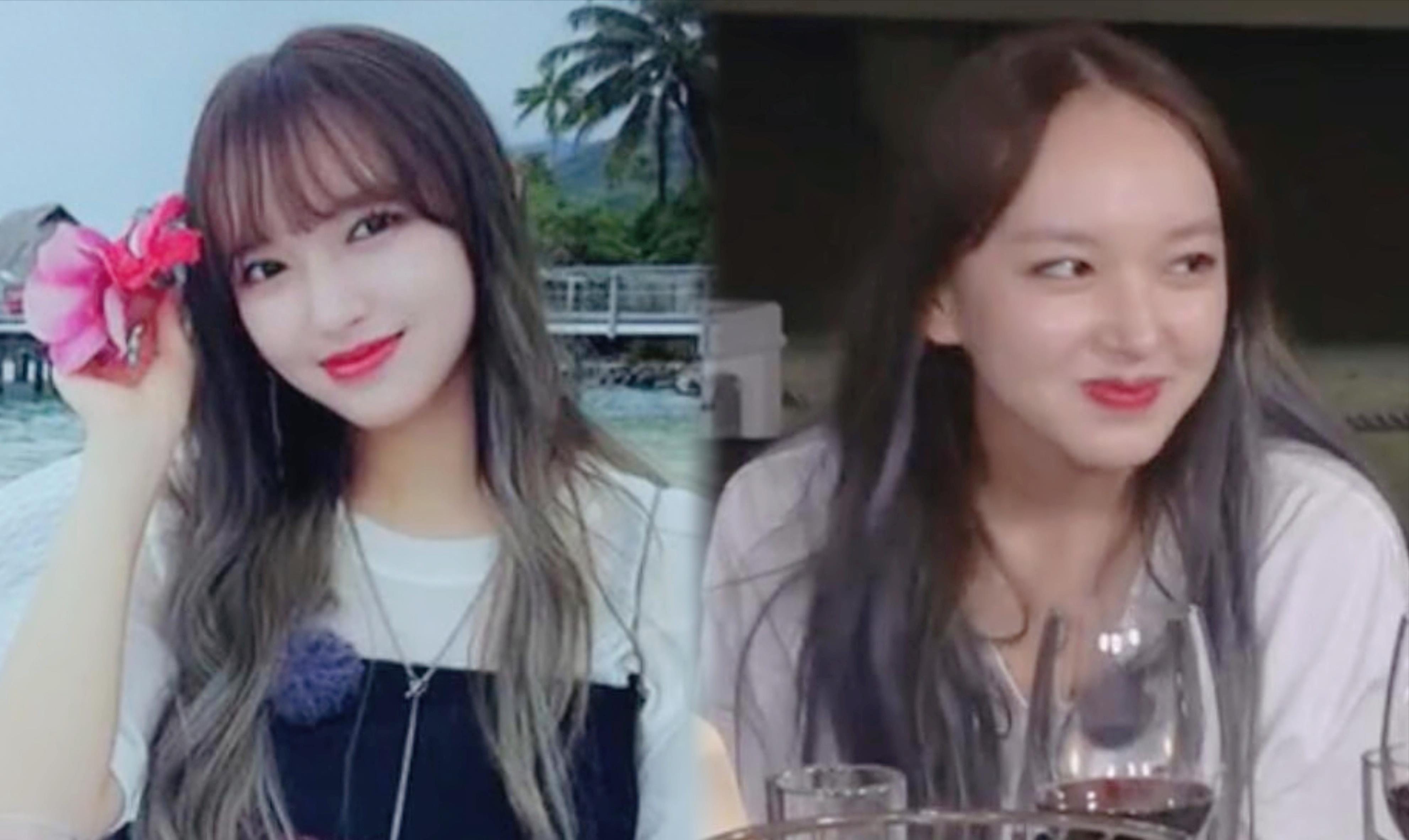 The beauty is embarrassed but doesn't even dare to show her forehead ...