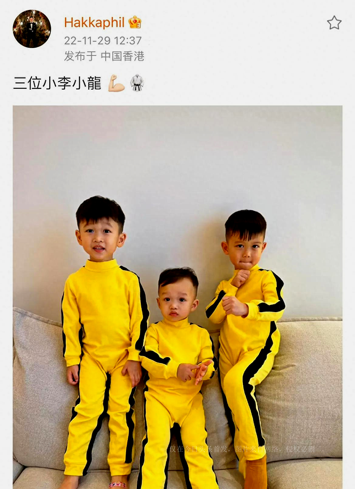 Myolie Wu's husband posted cute photos of his three sons: The three ...