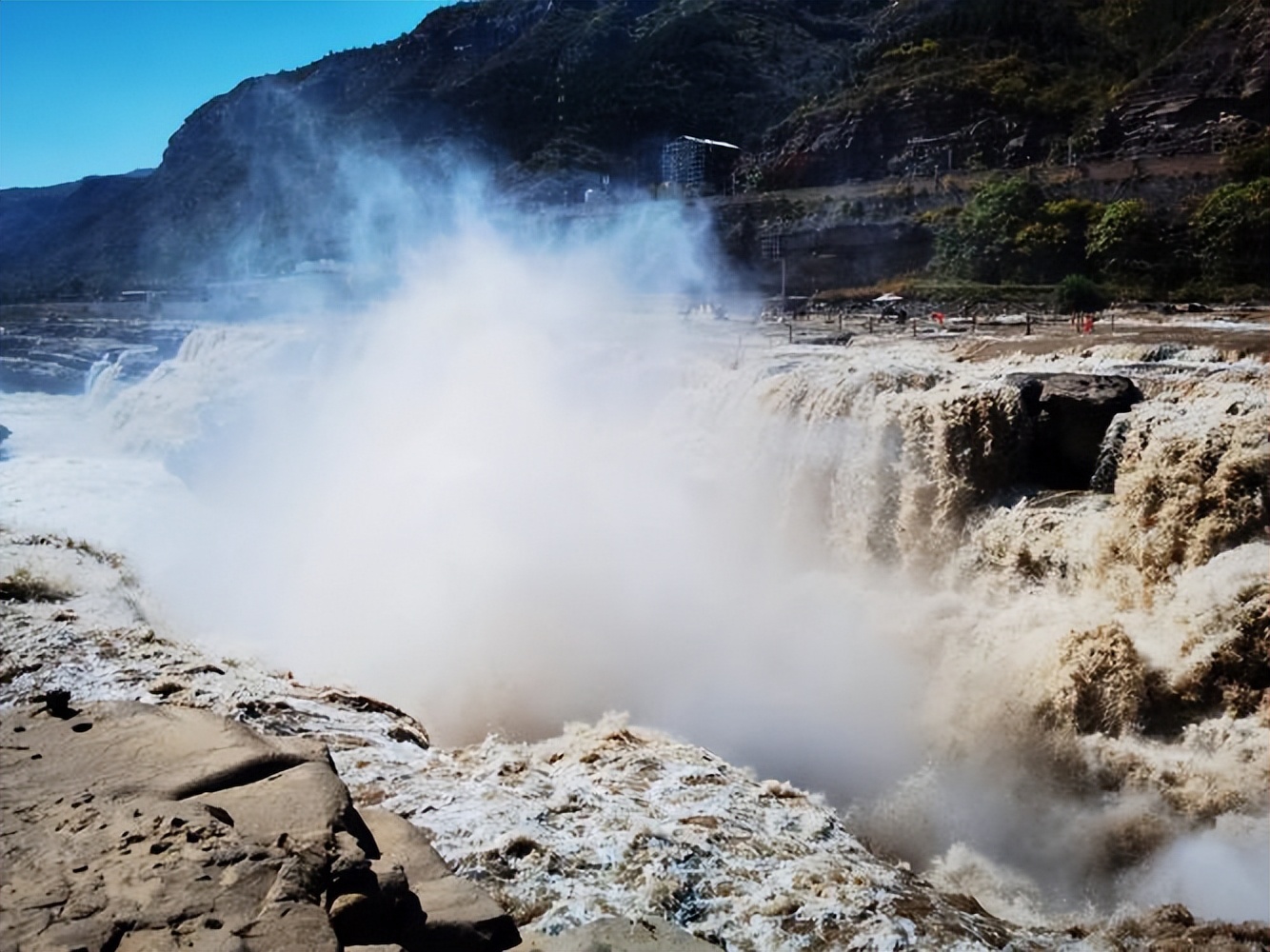 Hukou Waterfall, the largest yellow waterfall in the world, and the ...
