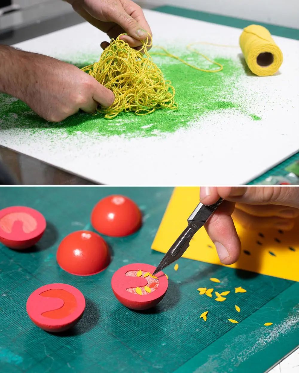 The food made by the designer in the studio makes people drool but ...