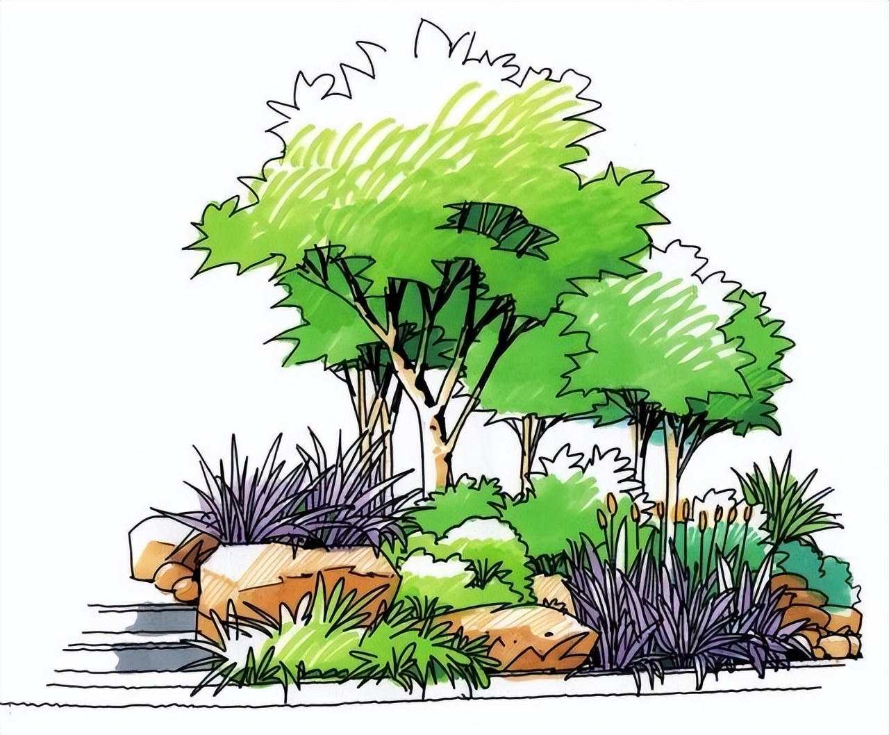 How to draw a landscape by hand?very detailed information - iNEWS
