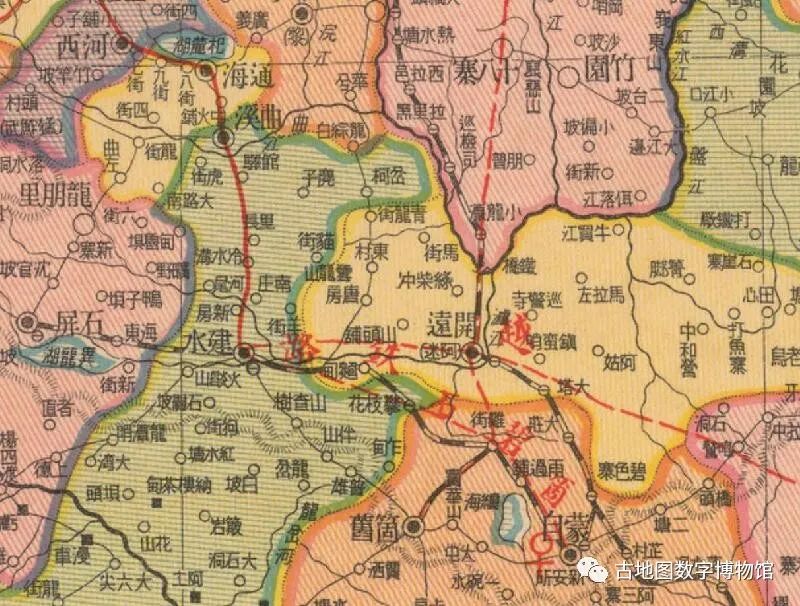 "Rare Map" "Detailed Map of Yunnan Province" of the Republic of China ...