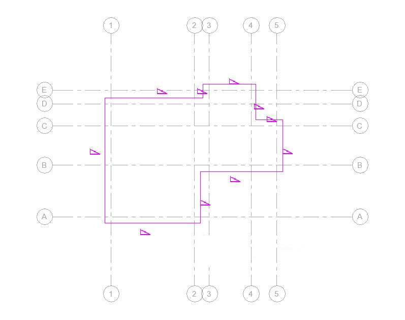 Drawing grid and roof in Revit and obtaining axis number - iNEWS