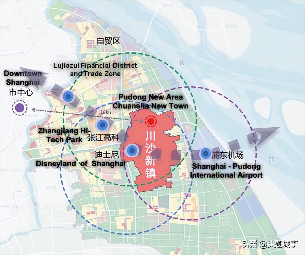 Today's sub-center in Shanghai was once a historical territory of ...
