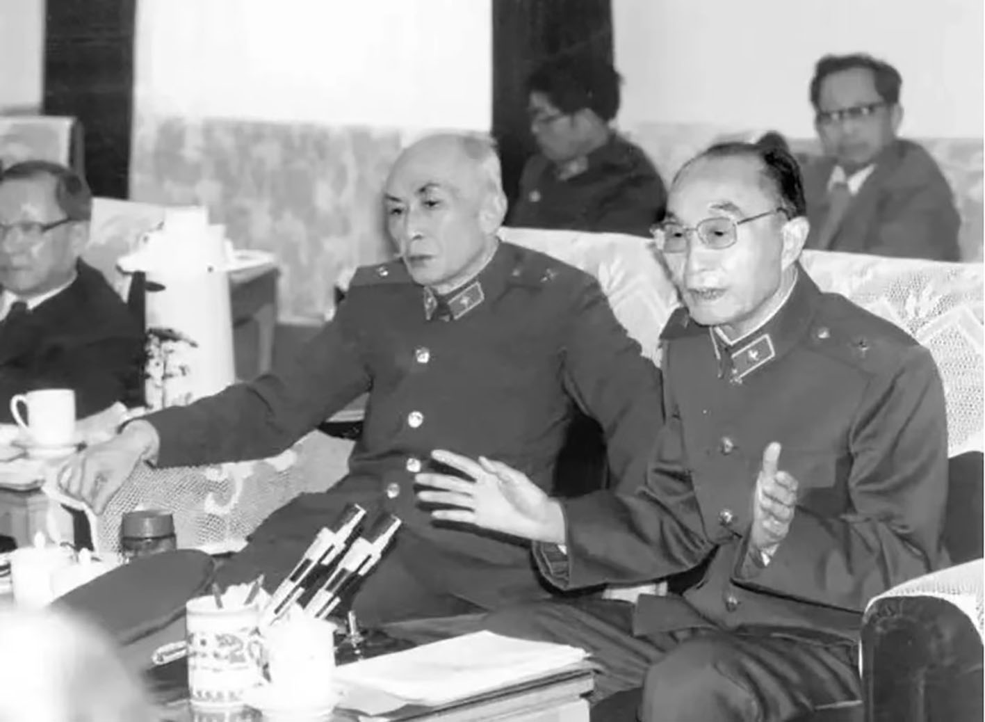 In the special meeting in 1964, general Zhang Aiping was about to leave ...