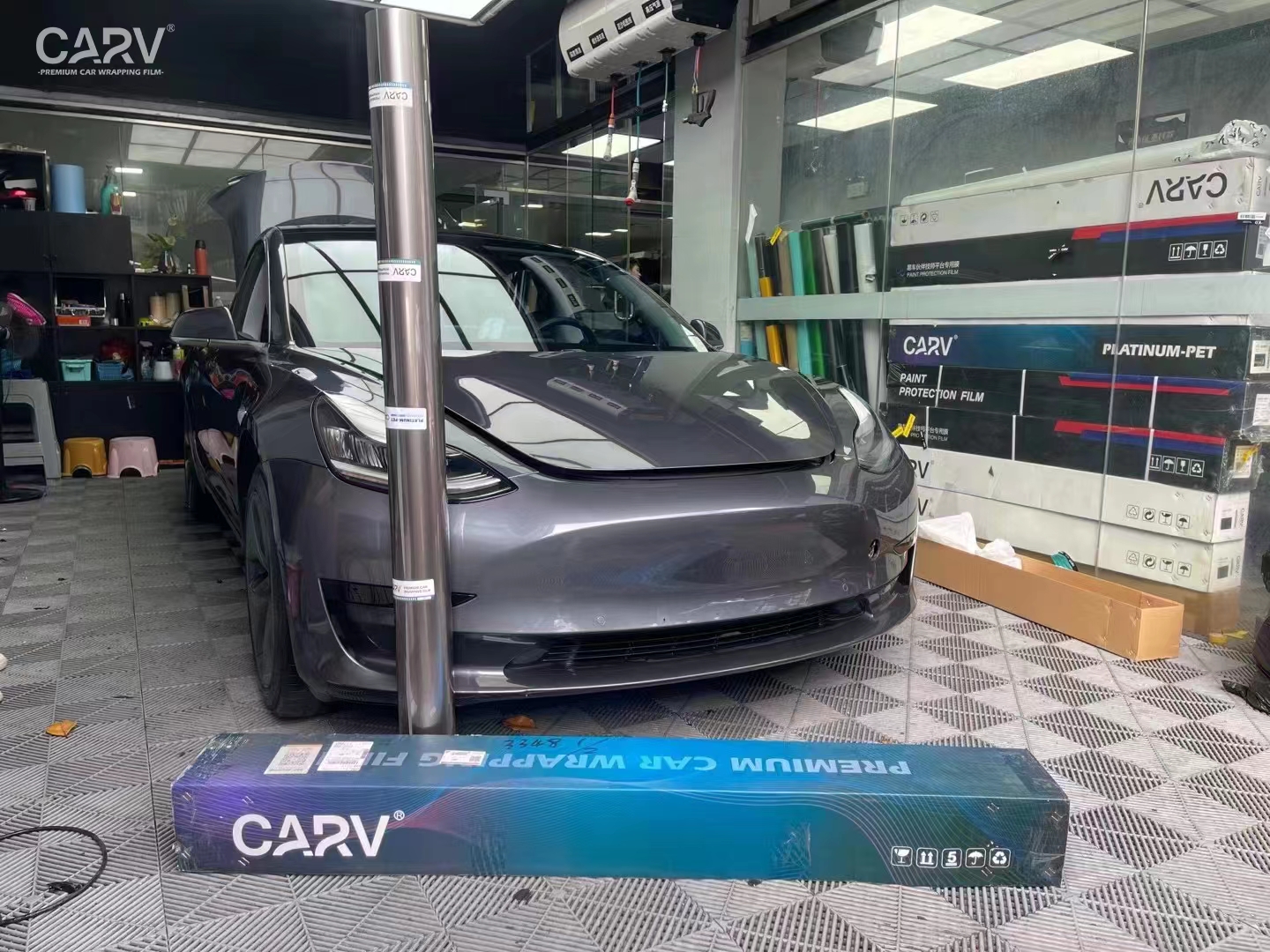 Tesla Model3 Carfu platinum liquid metal silver, high-grade but not ...