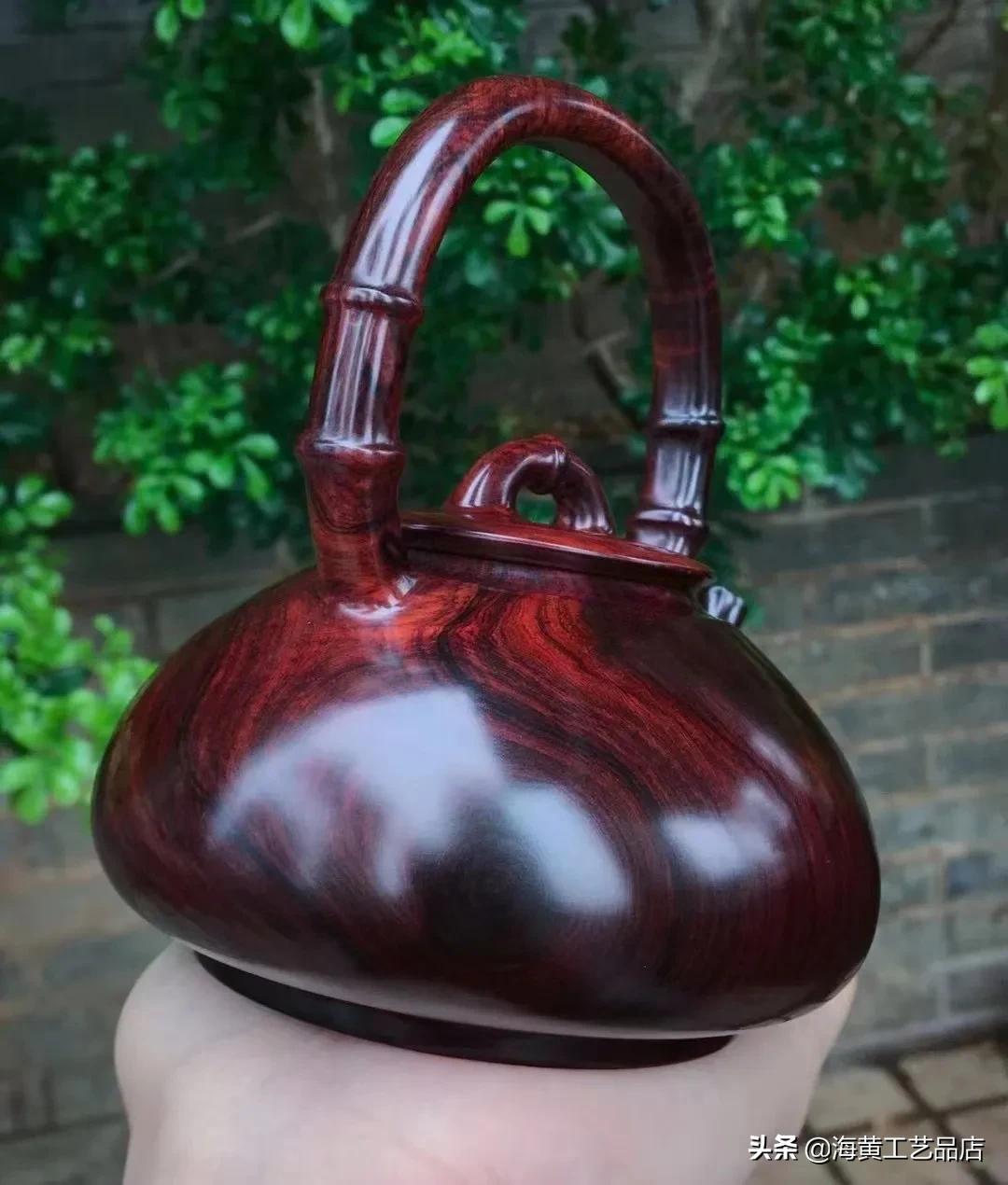 "Bamboo knotted beam pot" Hainan flower and pineapple, one wooden ...