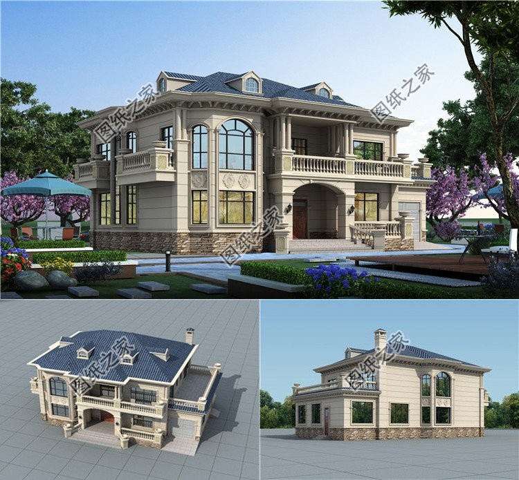 Classic European villa design, taking into account both aesthetics and ...