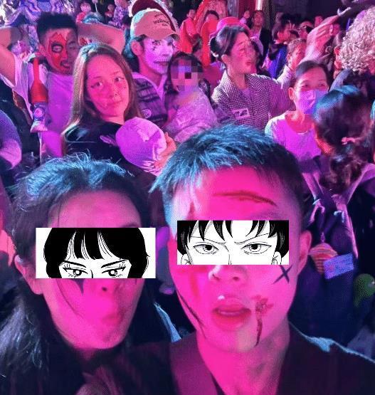 Shocking! Biting Guo showed a haggard face while celebrating Halloween ...