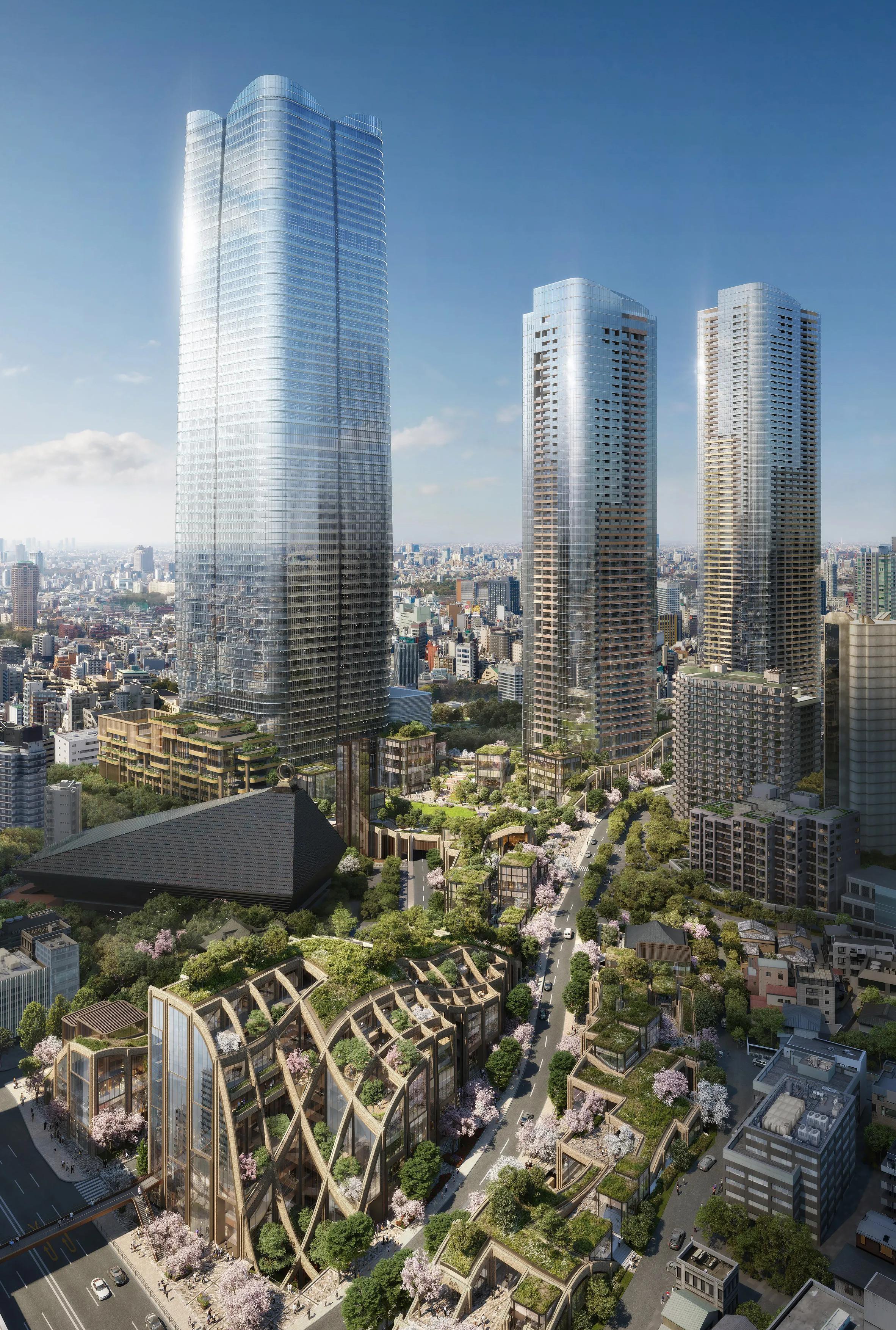 330 meters!Japan's tallest building 'Tora Asa' tops out - iNEWS