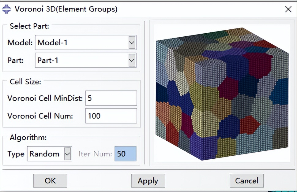 Abaqus Tyson plugin - voronoi 3D - iMedia