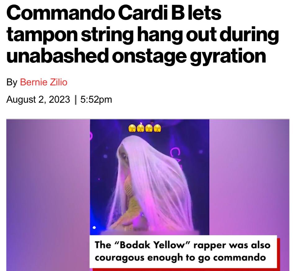 Foreign media revealed that Cardi B did not wear underwear when ...