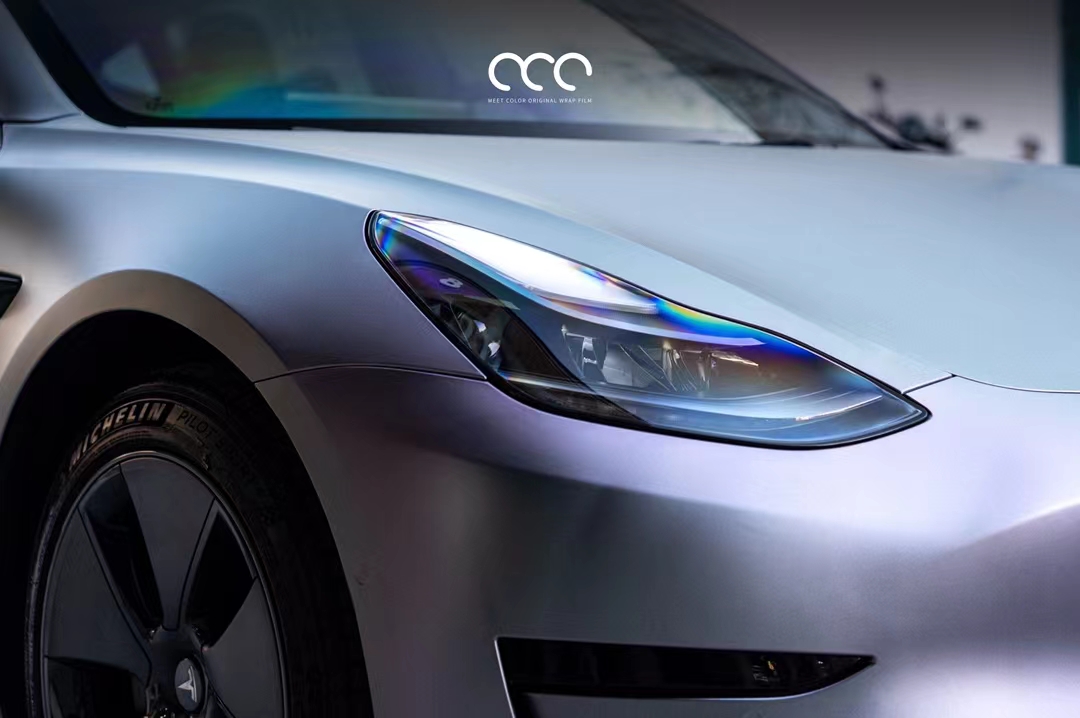 Tesla MODEL3 Diffuse color change film Capri gray purple, romantic and ...