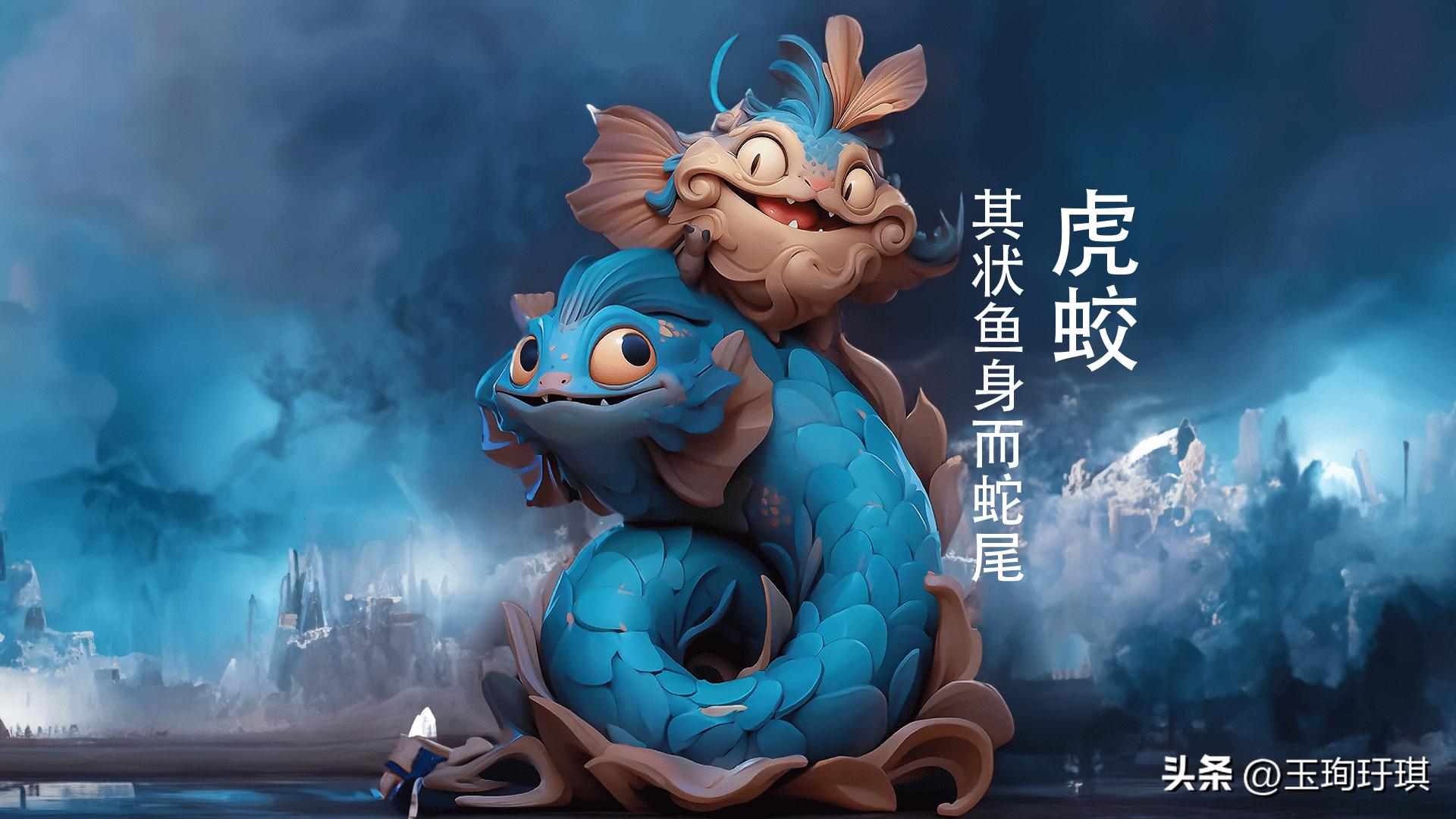 Shan Hai Jing Strange Beast: Tiger Jiao, Fish Body and Snake Tail, Can ...