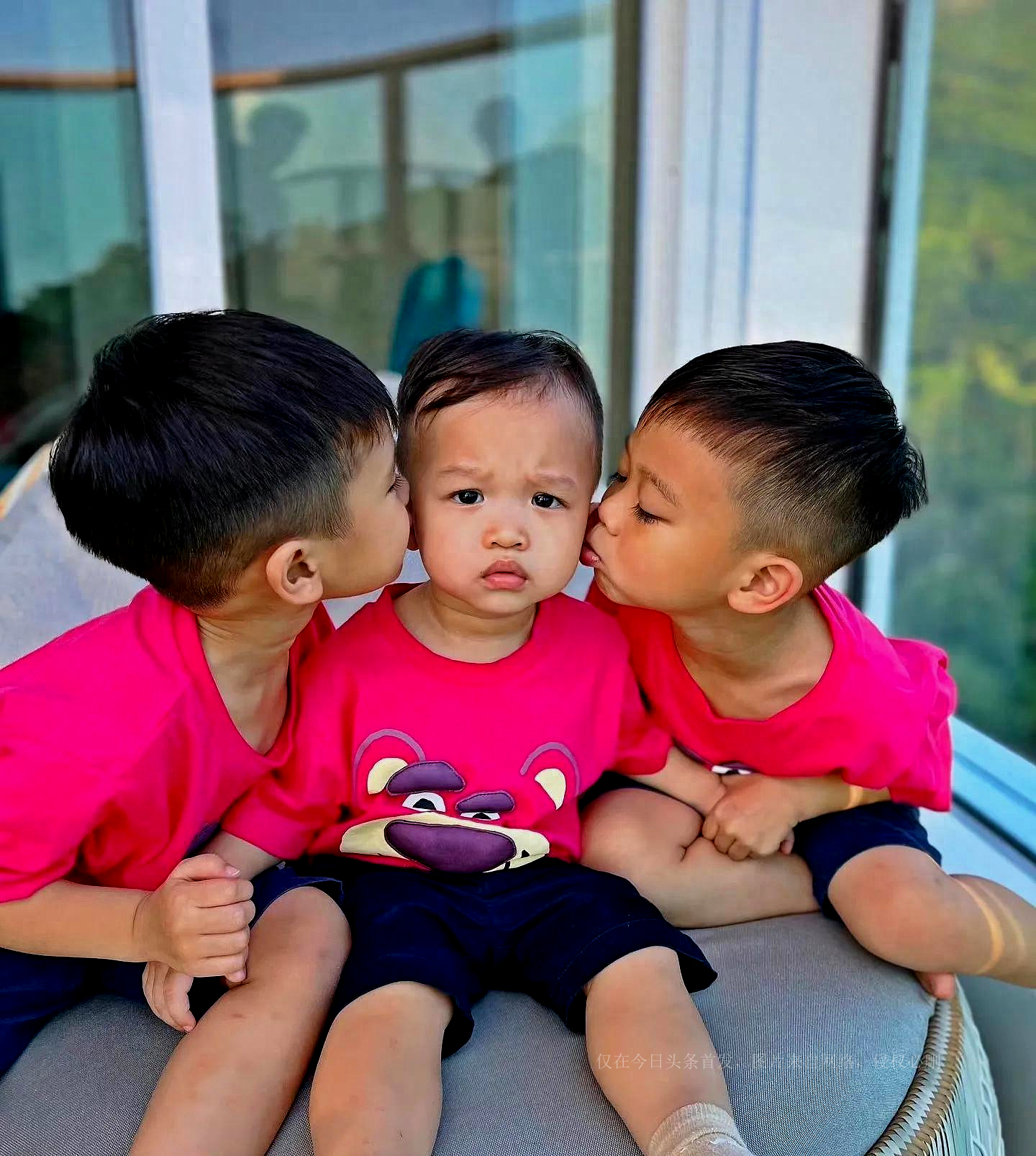 Myolie Wu's husband posted cute photos of his three sons: The three ...