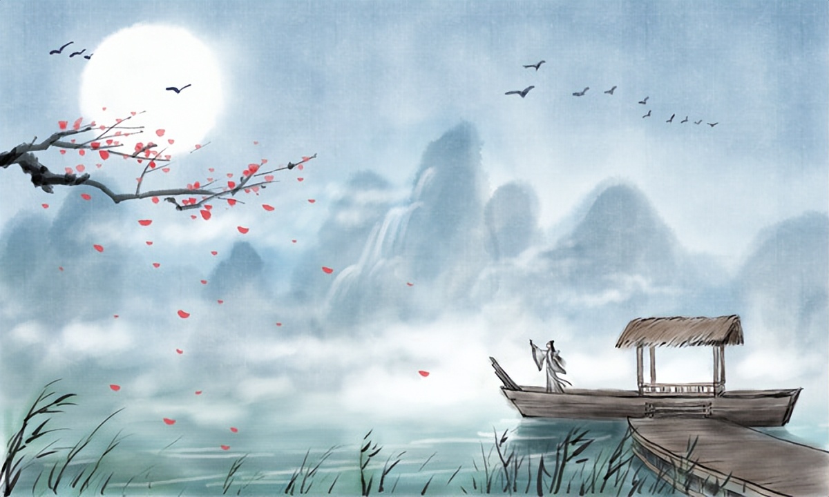 A short landscape poem by Dai Shulun, the scenery in the poem is ...