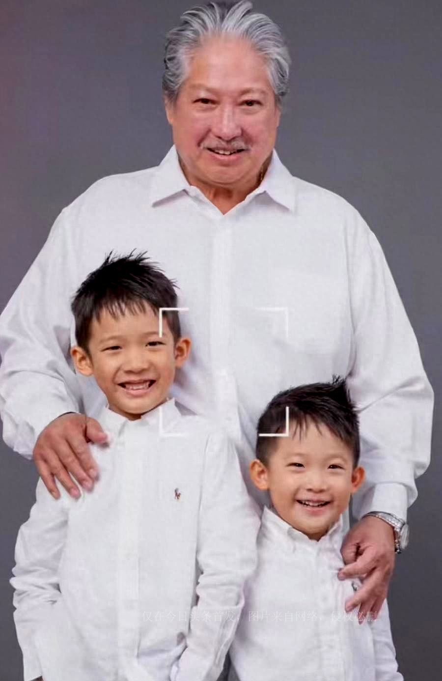 Hong Tianming shared a birthday celebration photo. His two sons are ...